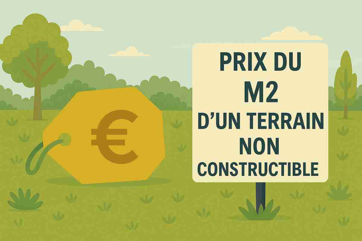 Quel est le prix au m2 d'un terrain non constructible par commune